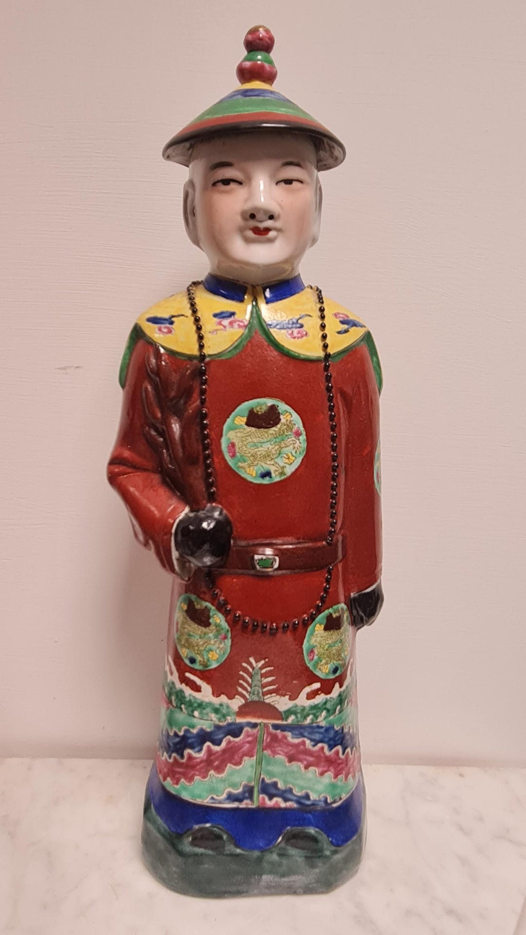 Large Vintage Chinese Statue - Porcelain - Mandarin - Etsy
