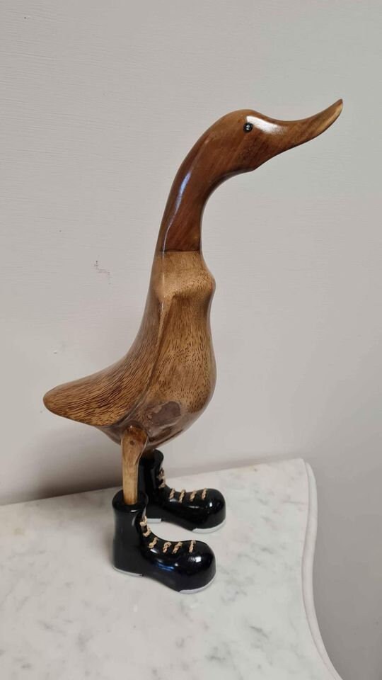 Hand Carved Wooden Duck - Etsy