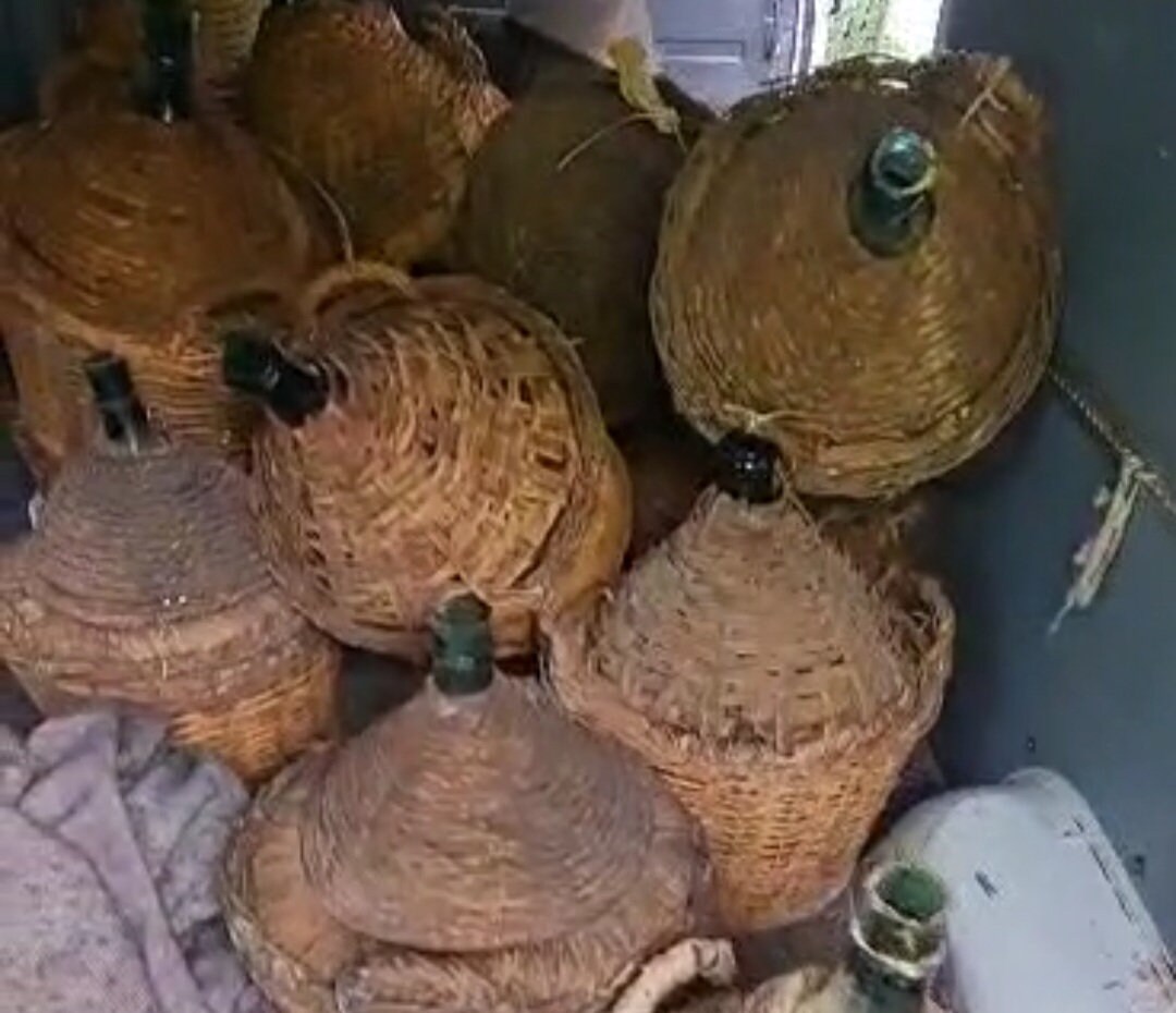 Vintage Wicker Demijohn 54 Litres - Etsy