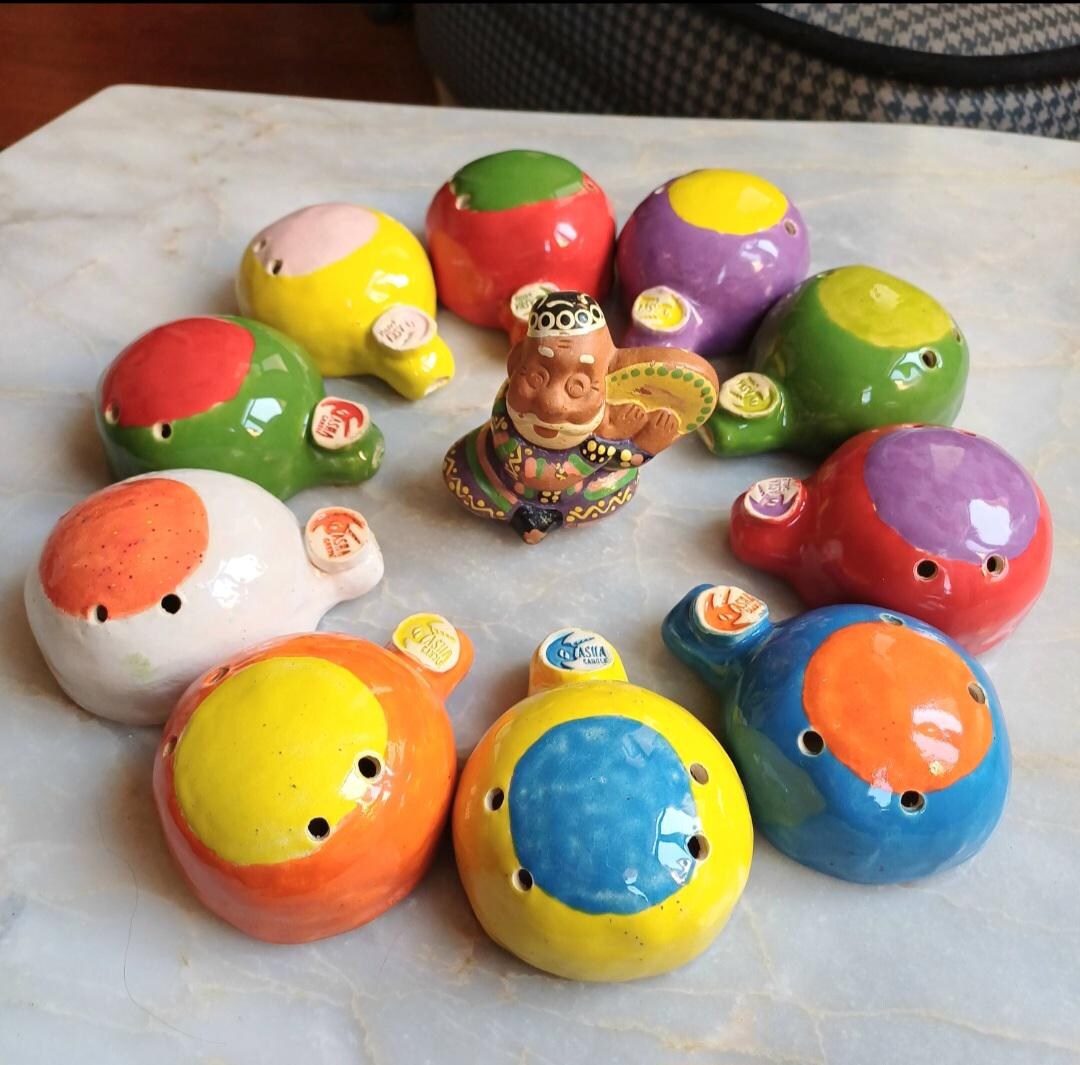 Asha Magical Whistles, Puff Colors Ceramic Ocarinas - Etsy