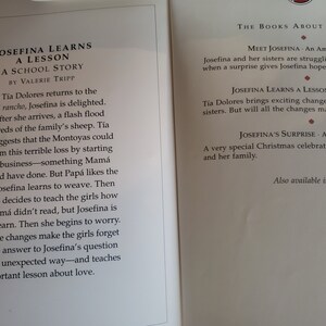 Book..an American Girl Collection Book..josefina Learns a Lesson - Etsy