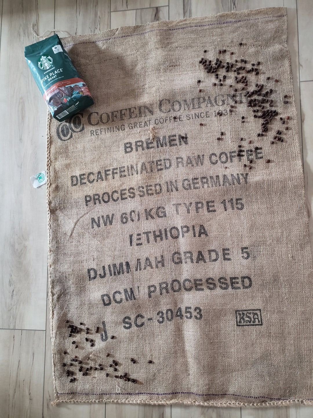 JUTE Coffee Bean SACK - Etsy