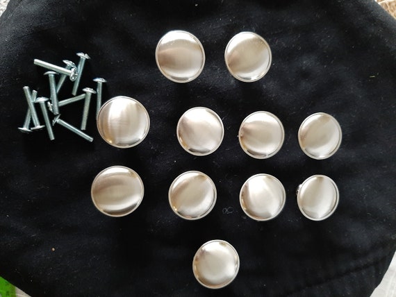 Brushed SILVER KNOBS Drawer Pulls | Etsy