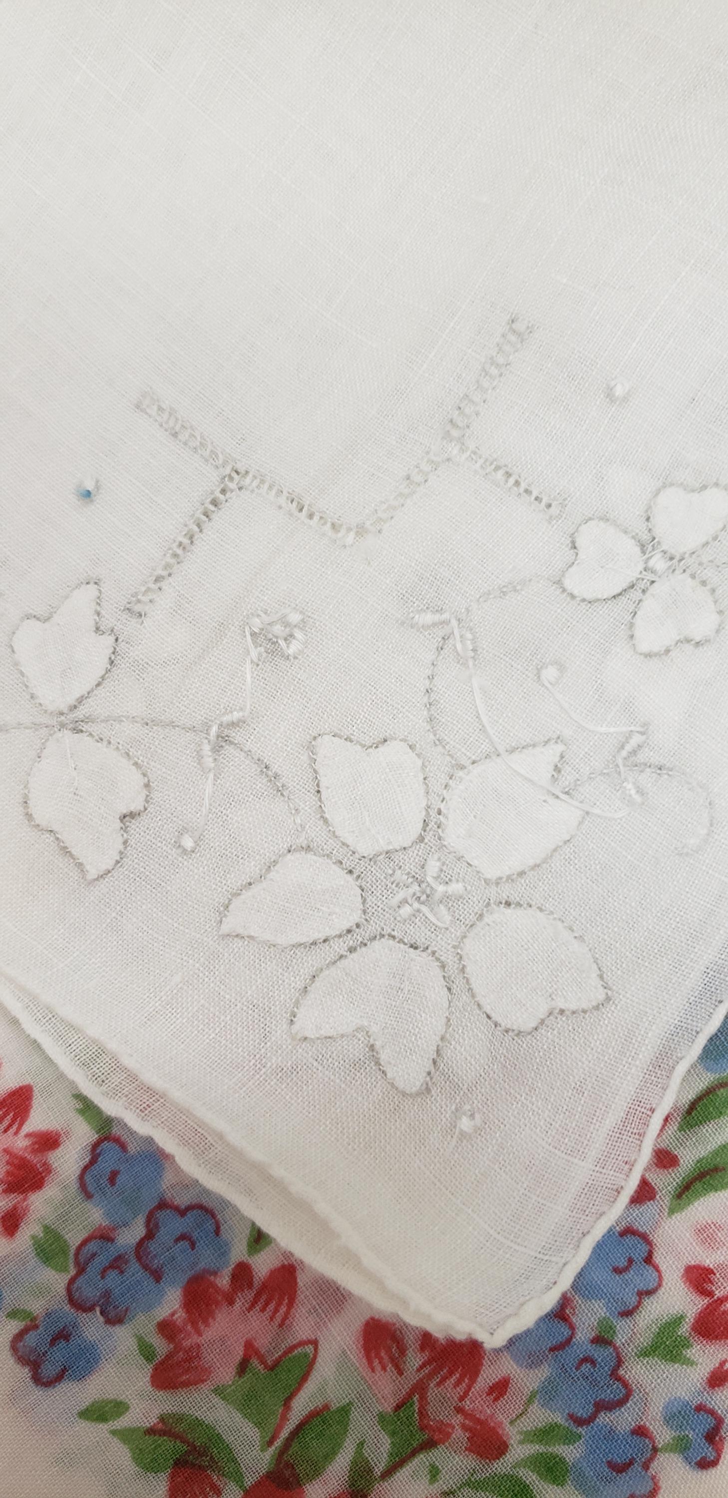 Three Handkerchief's. Blue Floral and Sheer - Etsy