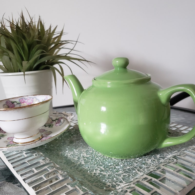 Green Teapot - Etsy
