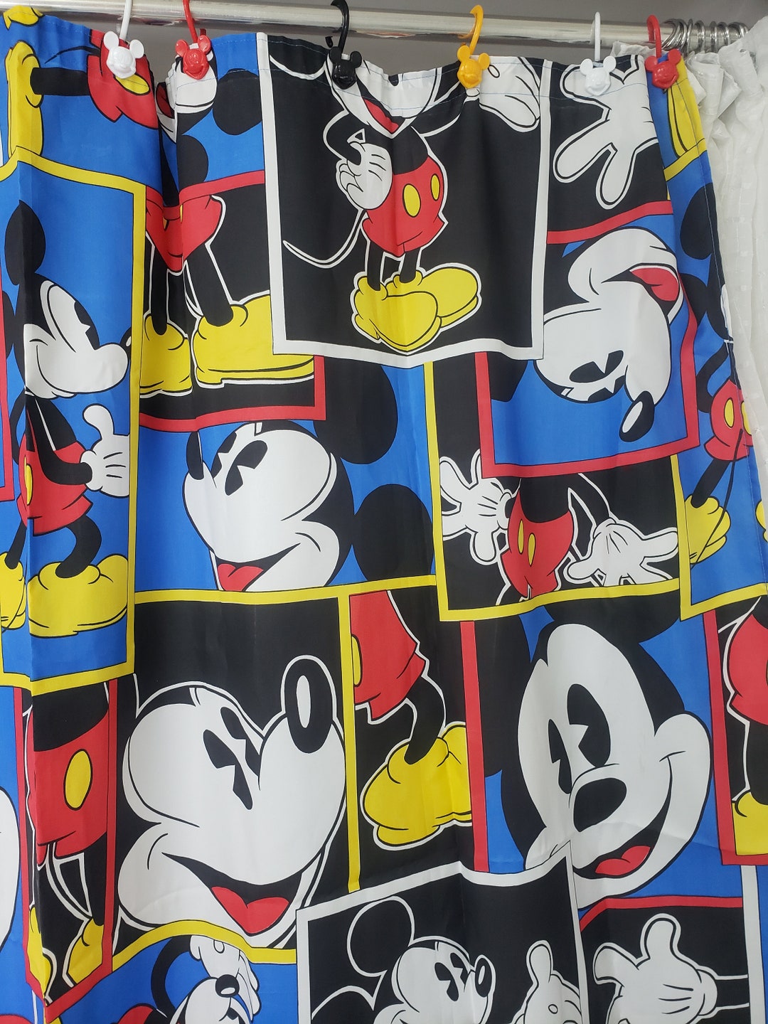 MICKEY MOUSE Shower Hooks & Curtain - Etsy