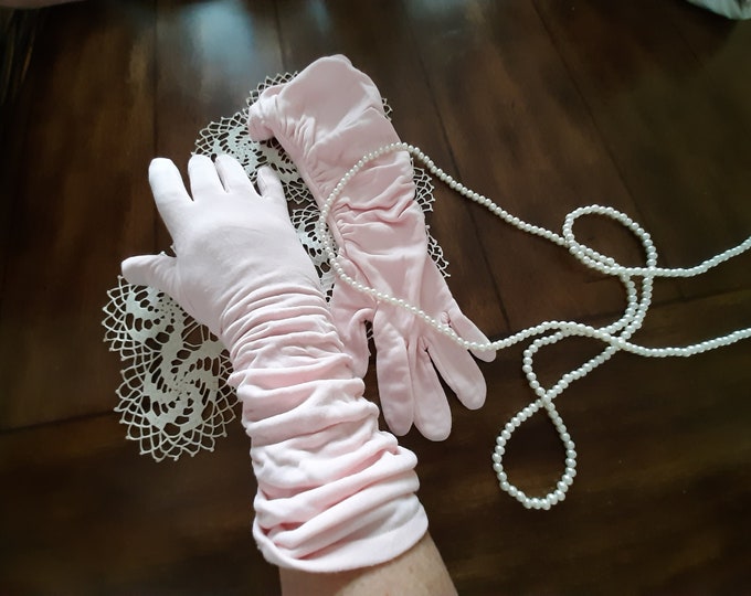 Formal Long PINK Gloves - Etsy