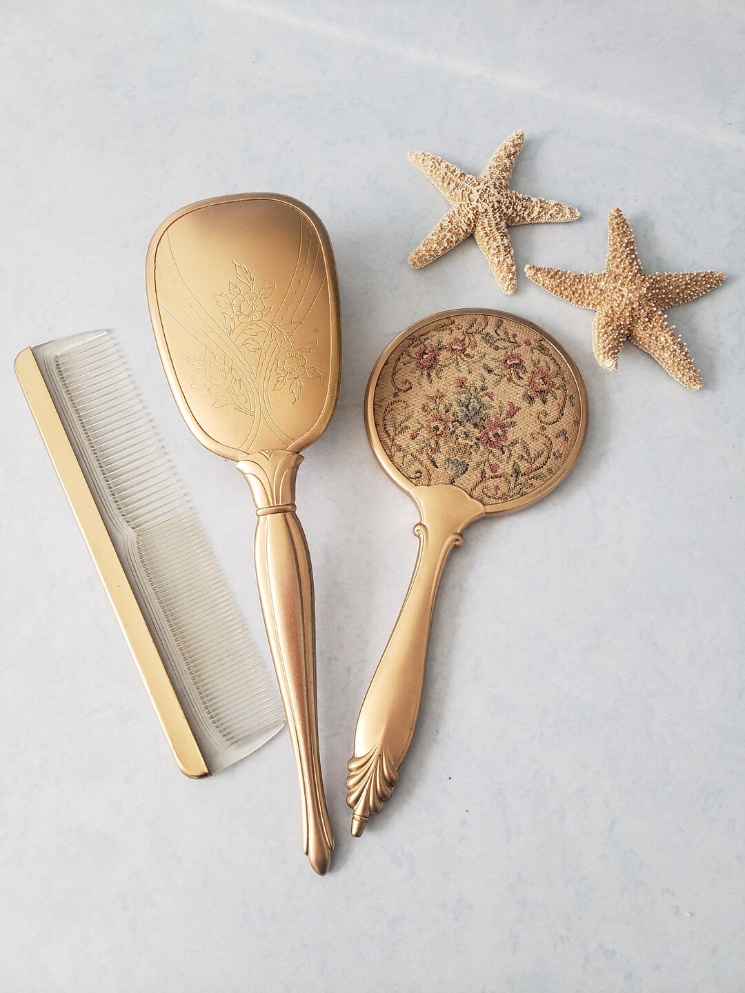 Mirror, Brush and Comb Ensemble - Etsy