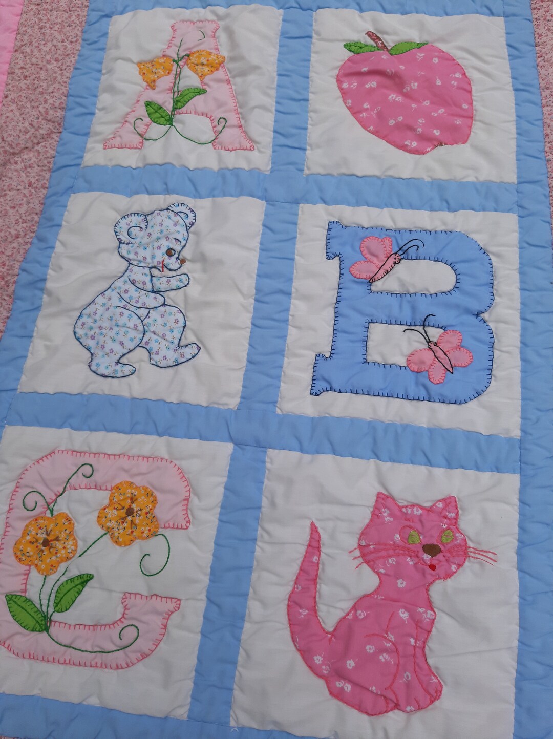 ABC Crib Quilt - Etsy