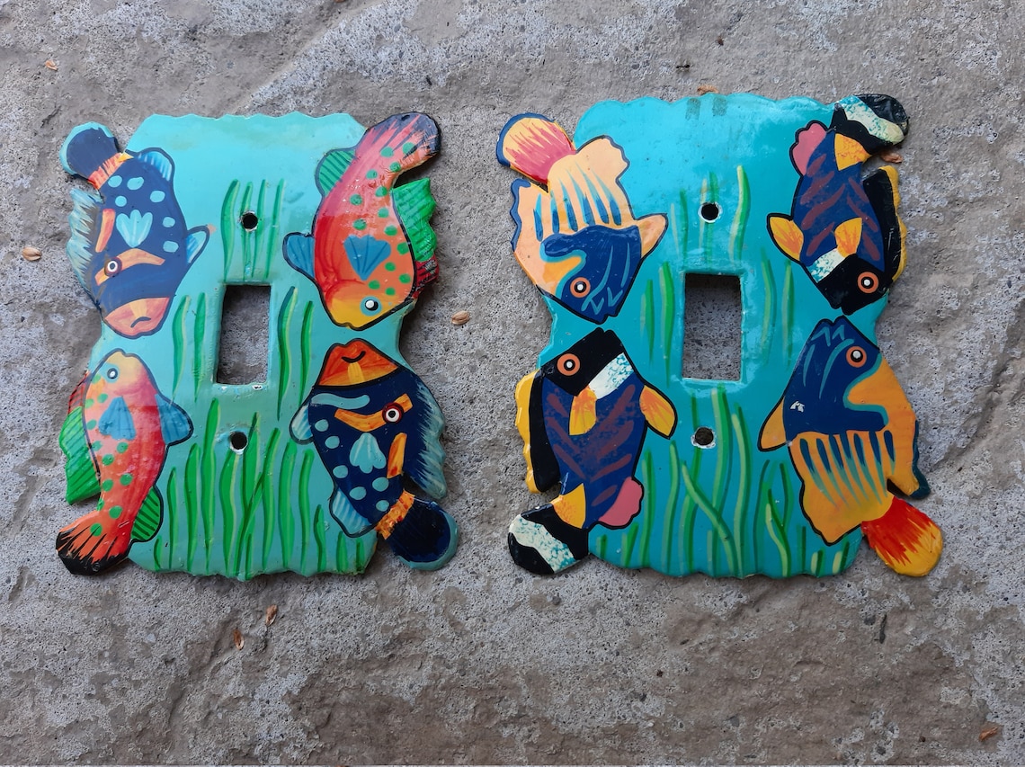 Light Switch Covers..colorful Fish - Etsy