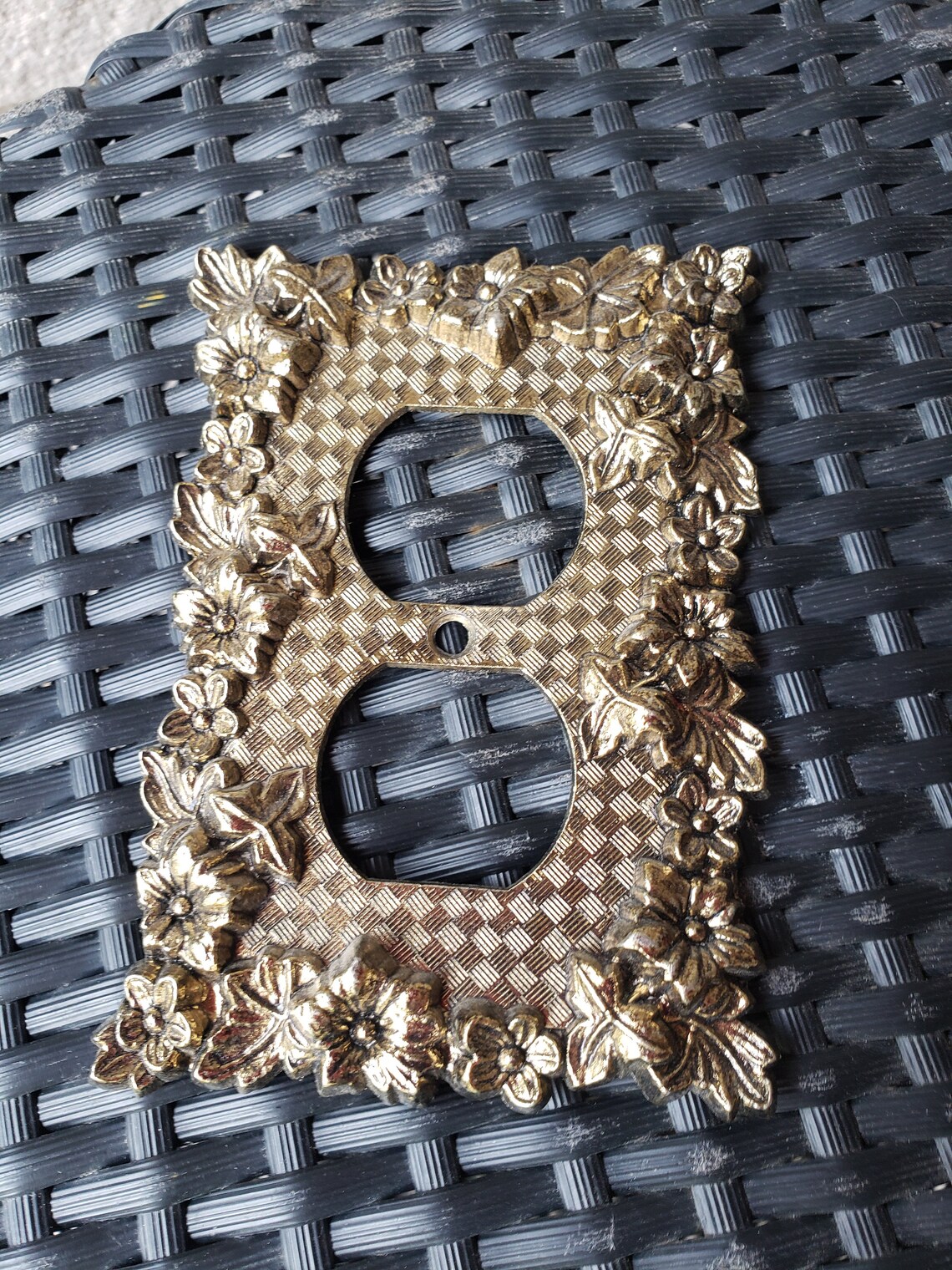 Ornate Metal Plug Cover Plate - Etsy