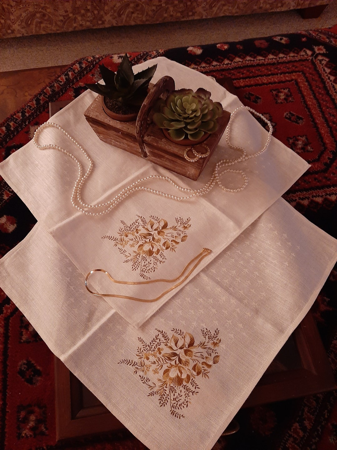 Lovely LINEN Tabletop Squares - Etsy