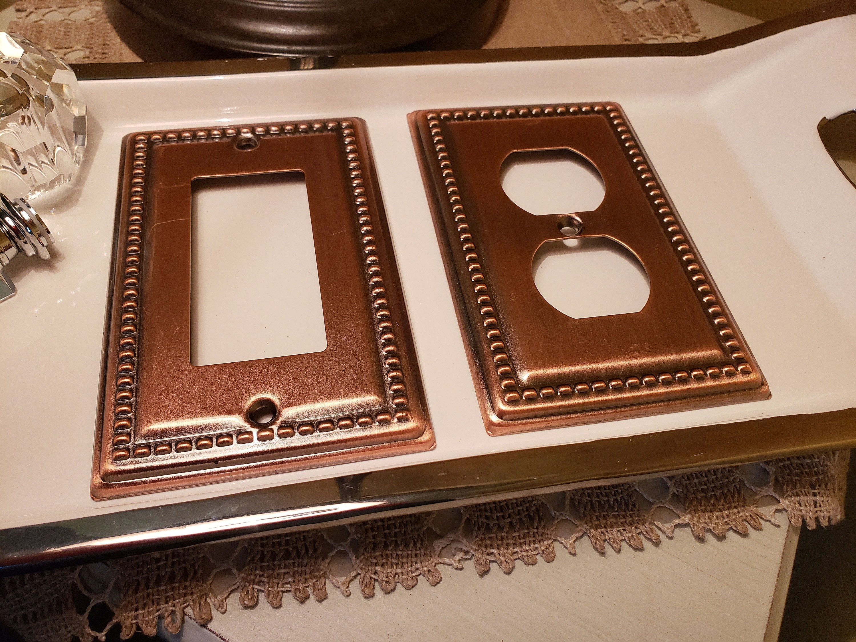 Metal Switch Covers Beaded Edge - Etsy