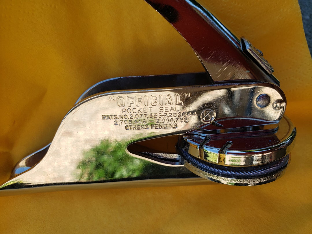 Embossing Steel Press OFFICIAL Pocket Seal - Etsy