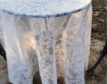 Round Lace Tablecloth | Etsy