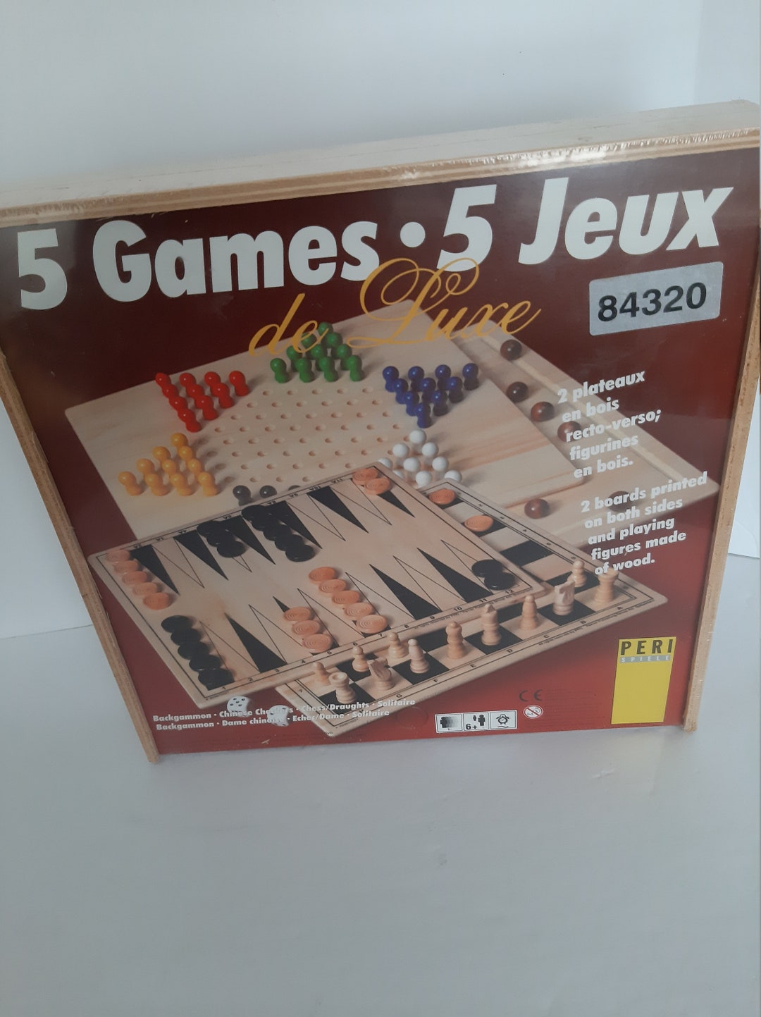 Wooden Game Set , Chess/draughts, Chinese Checkers, Backgammon and ...