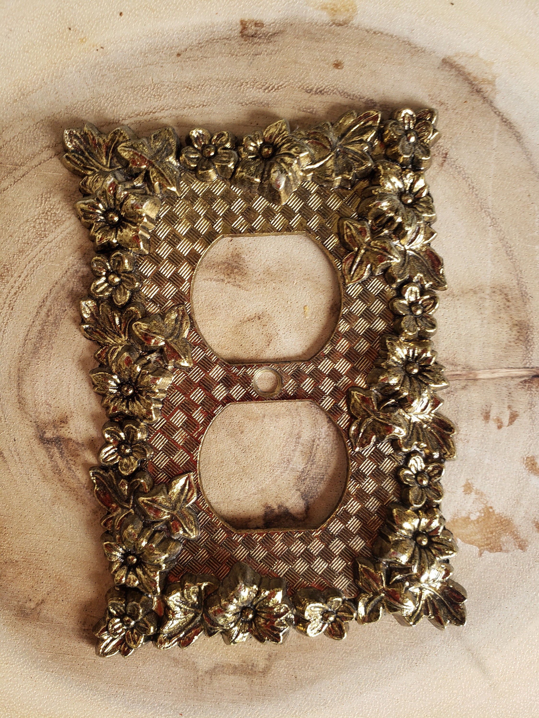 Ornate Metal Plug Cover Plate - Etsy