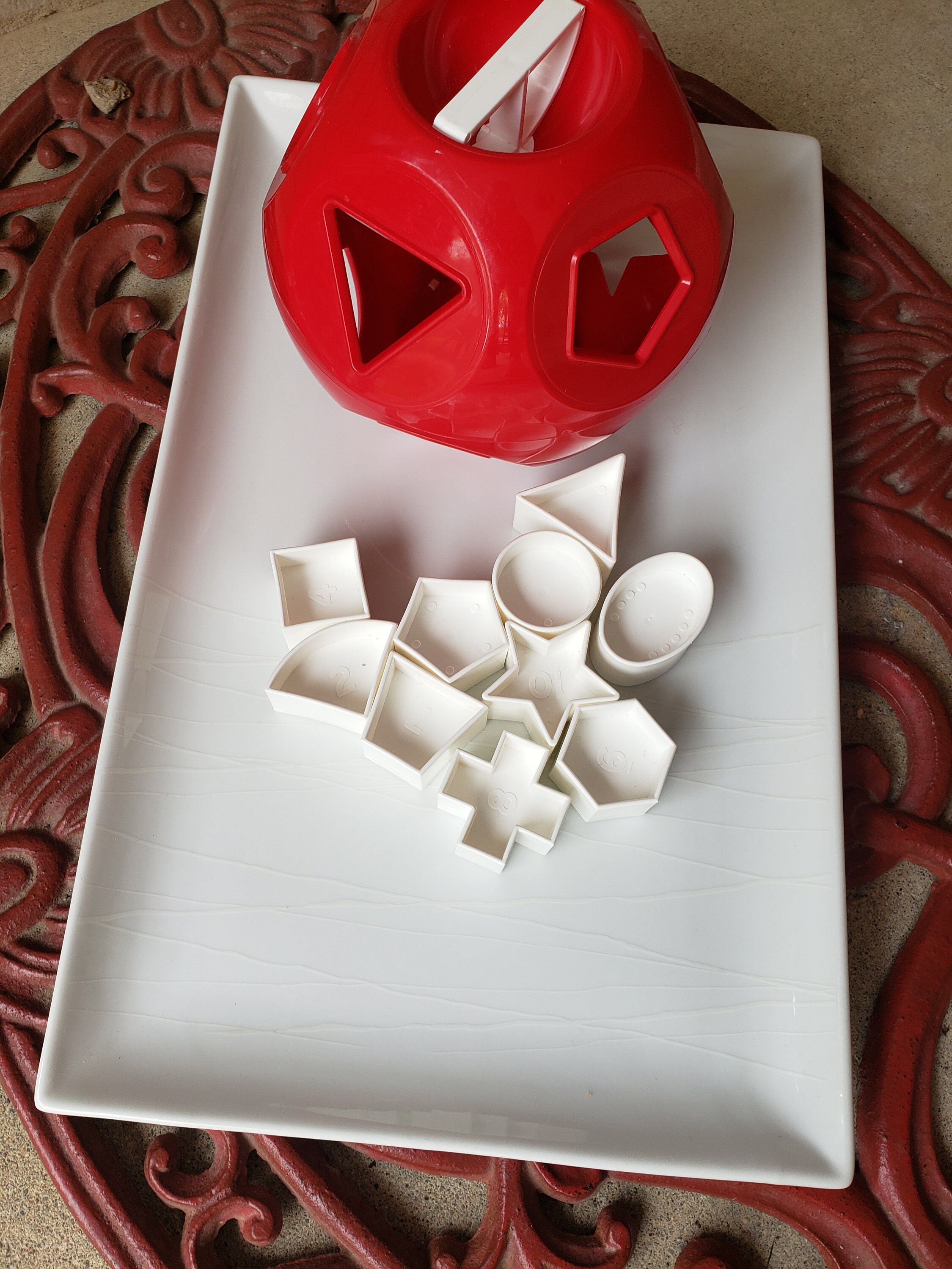Tupperware Shape-o Toy RED AND WHITE - Etsy