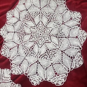 FINE Crochet LARGE Doilies..three - Etsy