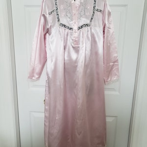 PINK Satin Nightgown - Etsy