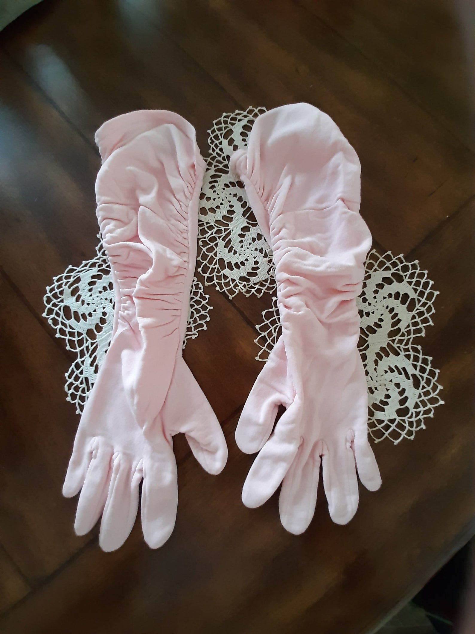 Formal Long PINK Gloves | Etsy