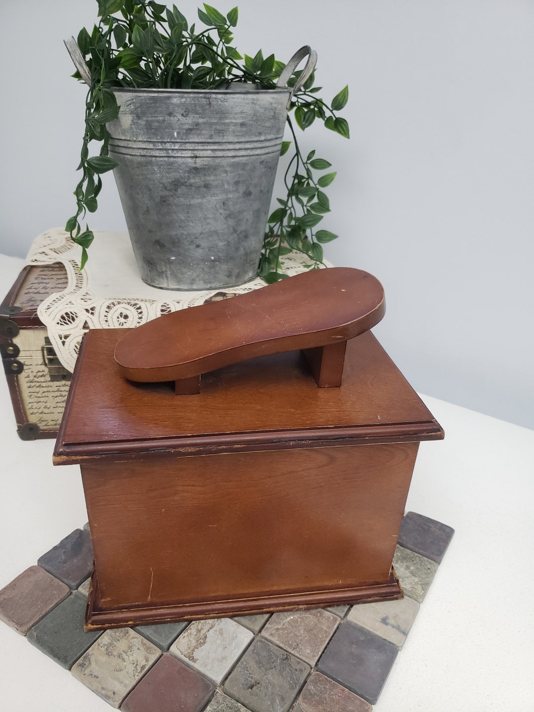 Wooden Shoe Shine Box - Etsy