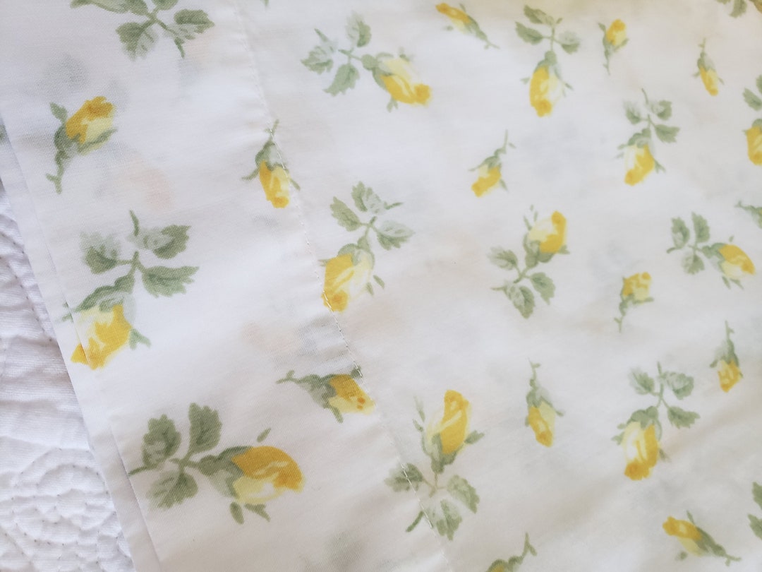 Pillow Case Tiny Yellow Tea Roses - Etsy