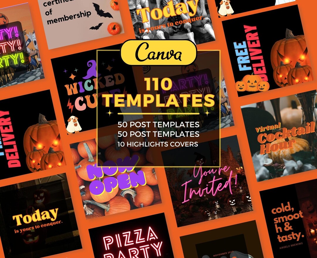 Halloween Instagram Templates, Canva Template, Halloween, October ...