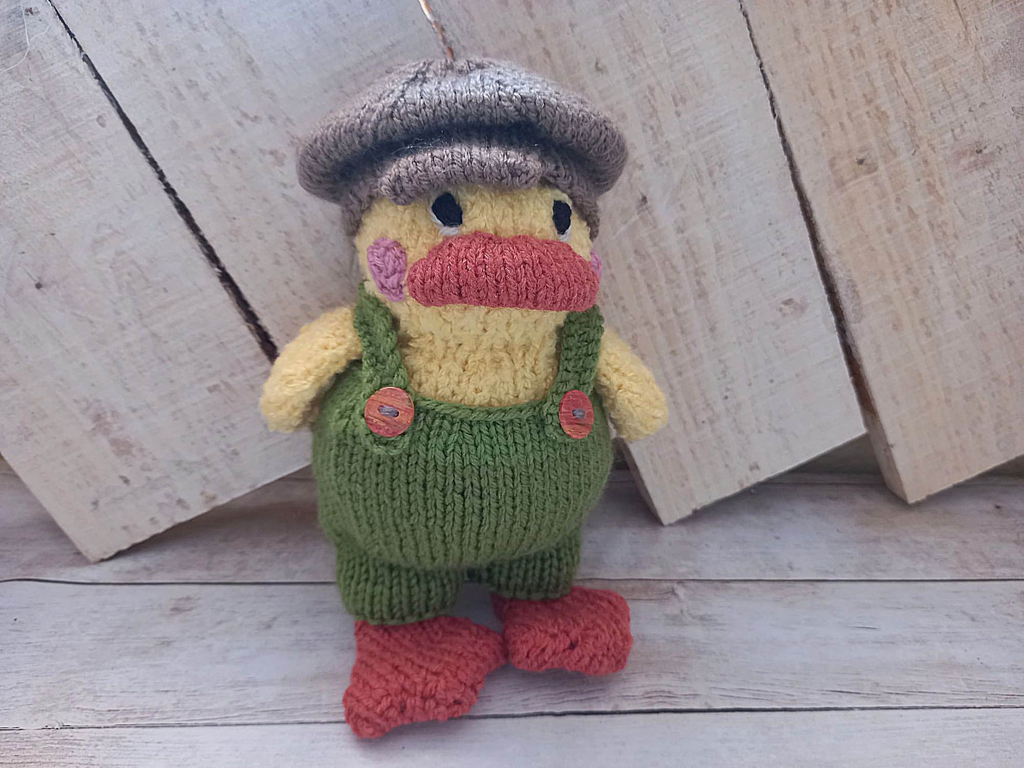 Duckie, Hand-knitted Duck, Animal Softie Toy, Darwin Duck, Handmade ...