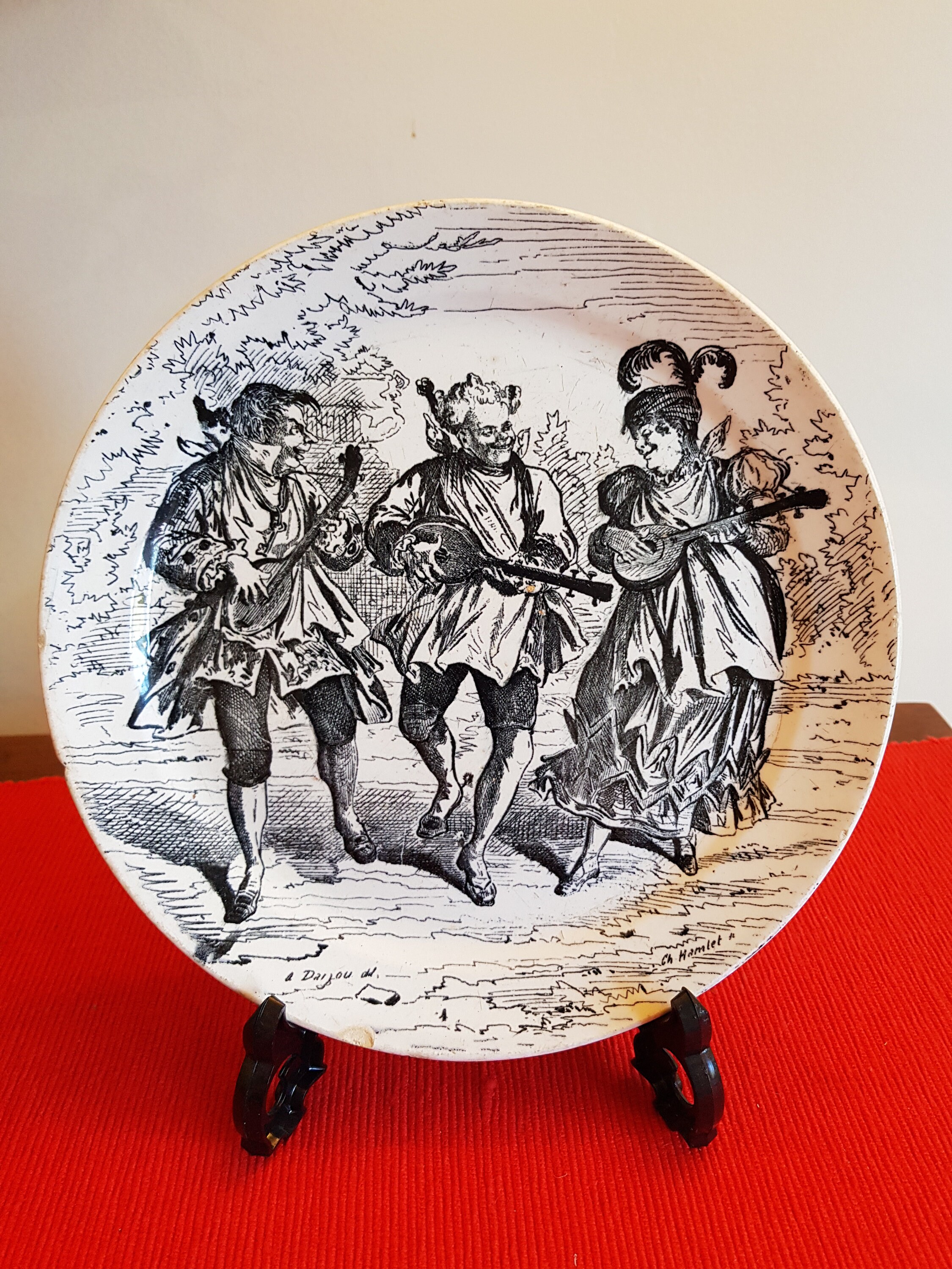 French Faience Decorative Plate - Etsy