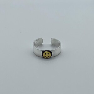 Silver Smile Face Ring-cool Smile Rings-christmas Gifts for Her-cartoon ...