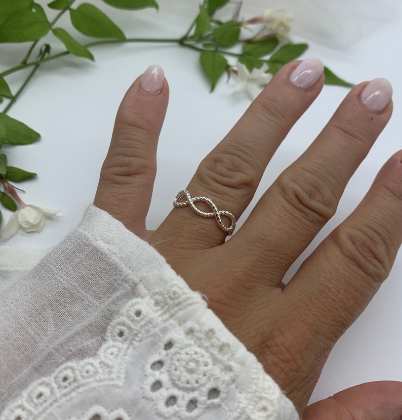 Thumb Infinity Sign Ring Adjustable Silver Eternal - Etsy