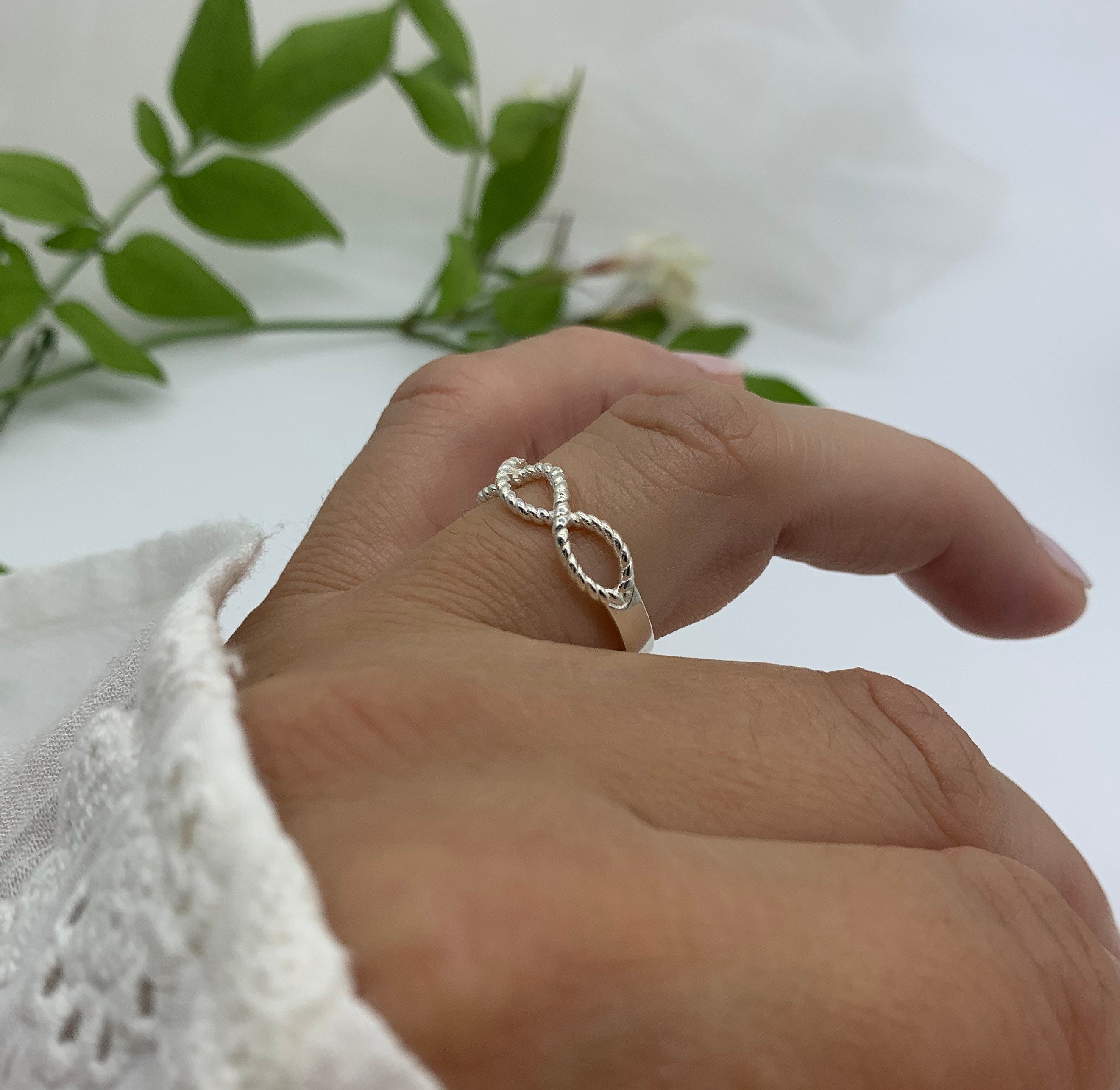 Thumb Infinity Sign Ring Adjustable Silver Eternal Ring - Etsy UK