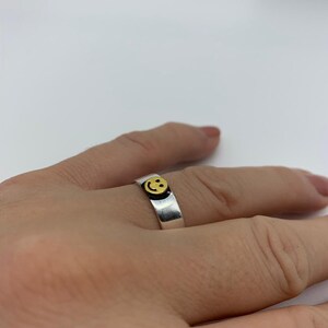 Silver Smile Face Ring-cool Smile Rings-christmas Gifts for Her-cartoon ...