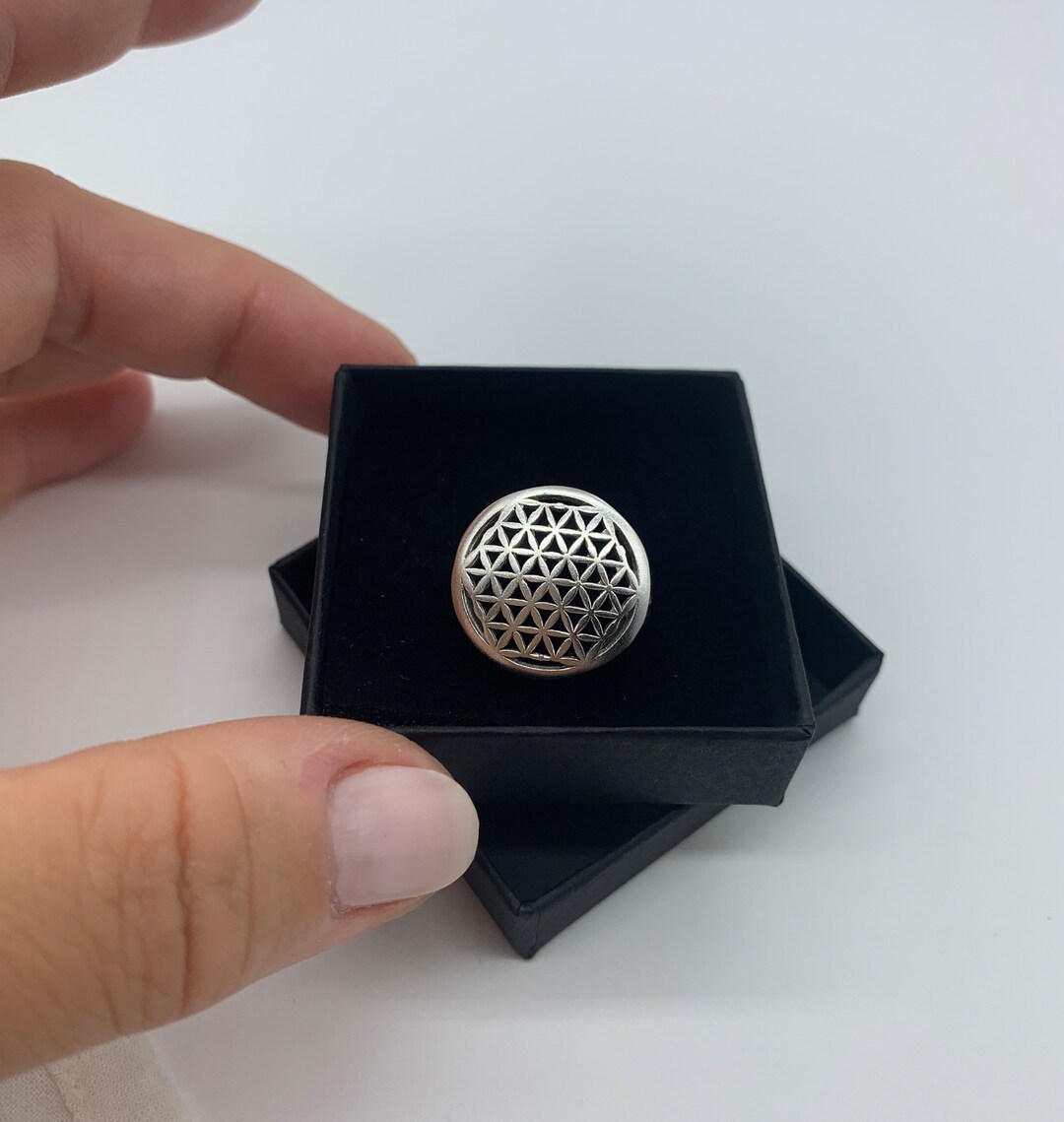 Flower of Life Ring-mandala Seed of Life Ring-open Sacred Geometry ...
