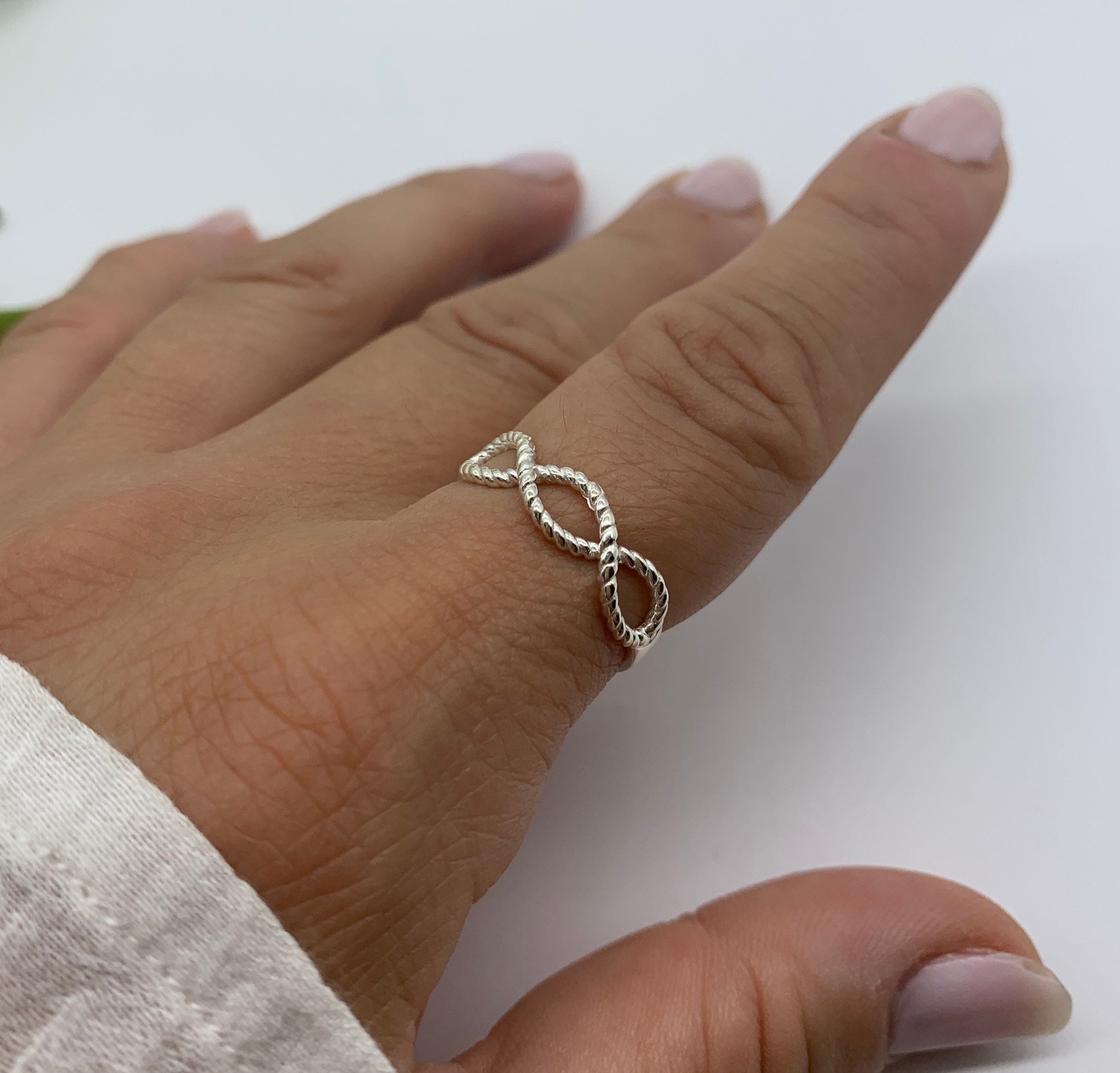 Thumb Infinity Sign Ring Adjustable Silver Eternal Ring - Etsy UK