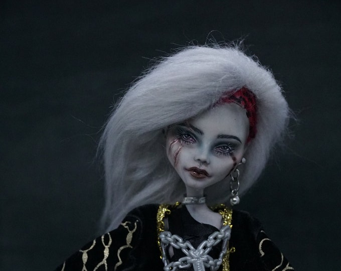 Goth Chic Ooak Monster High Monster High Dark Doll Repaint - Etsy