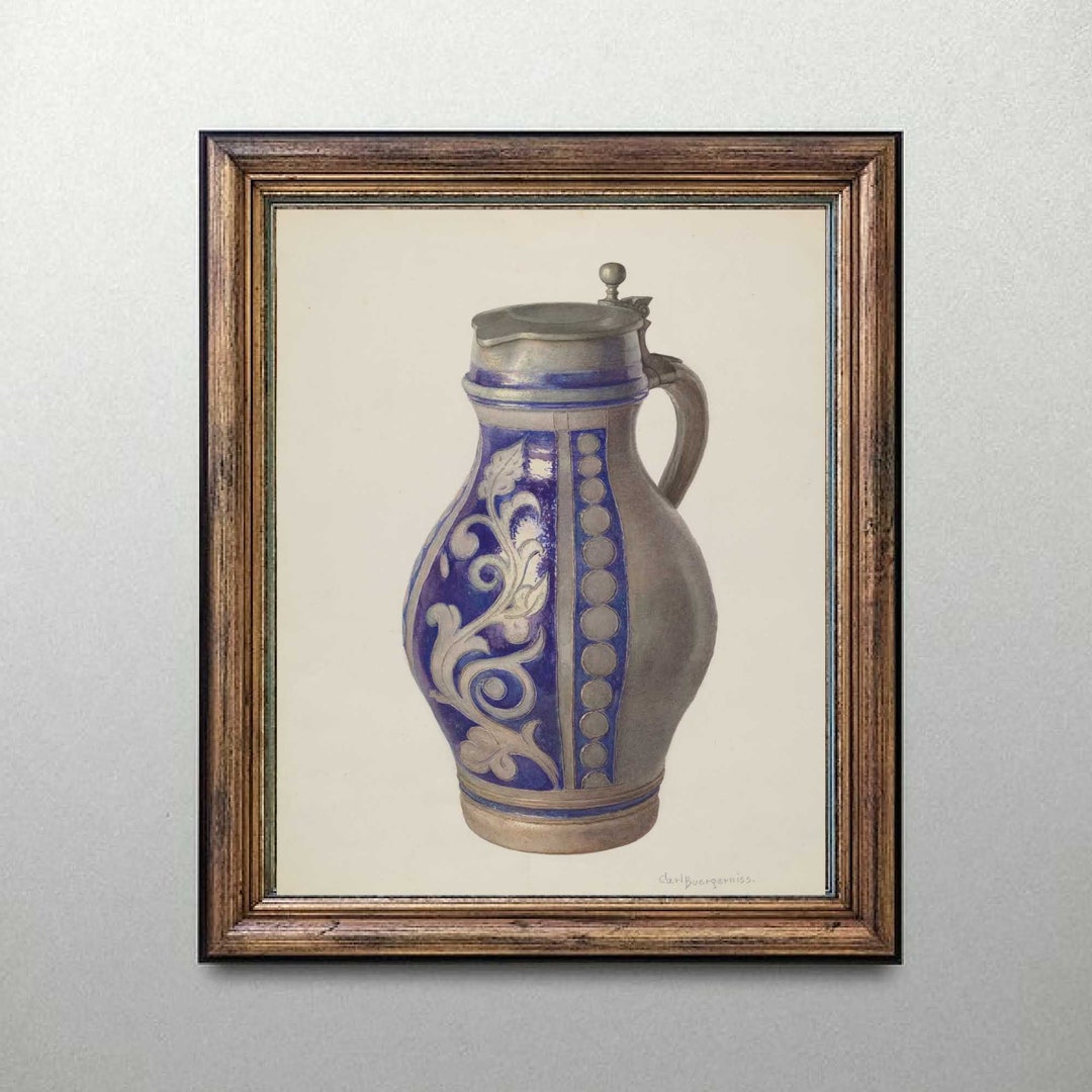 Vintage Pottery Farmhouse Kitchen Décor, Rustic Farmhouse Still Life ...