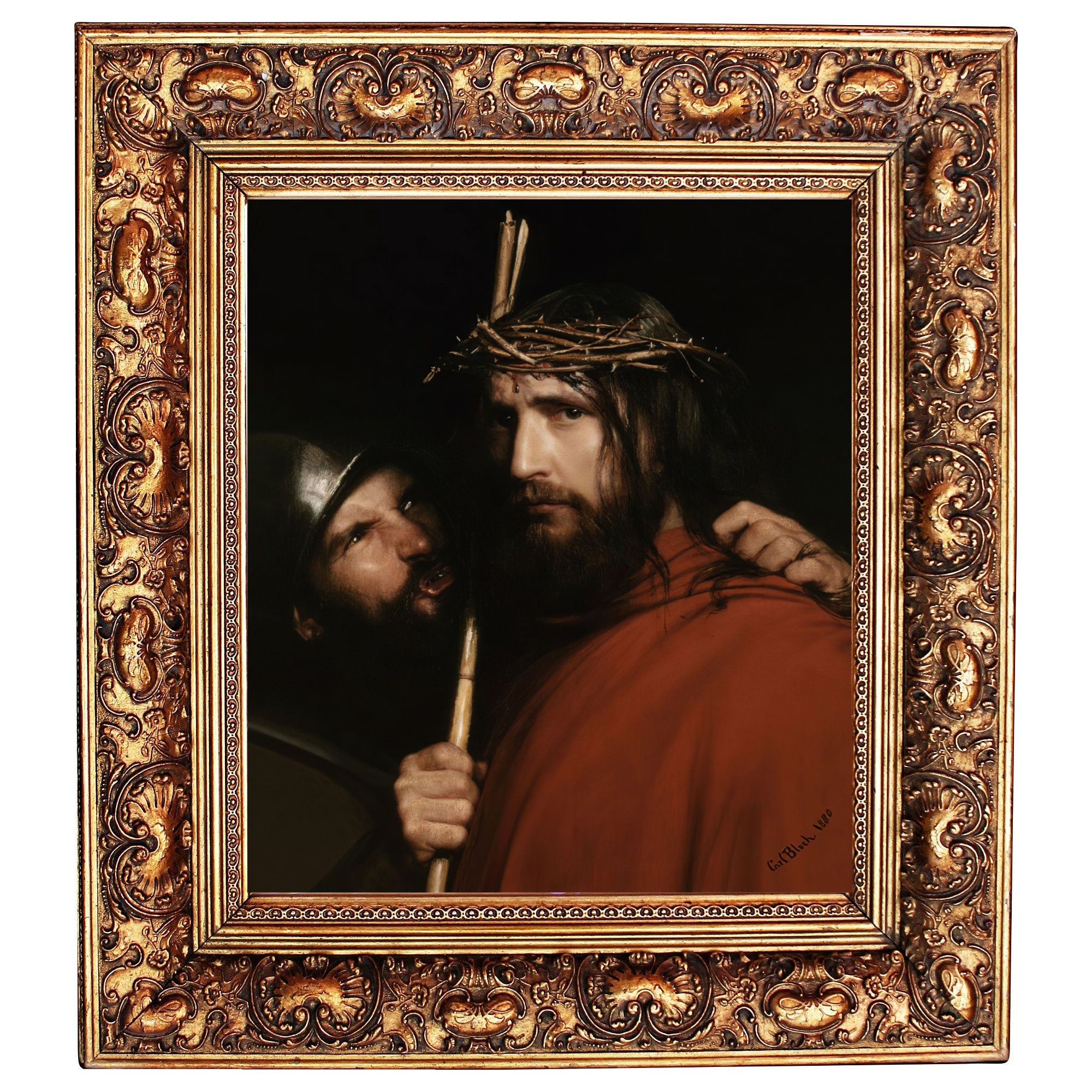 Christ Mocked by A Soldier Oil Painting by Carl Heinrich Bloch 1880 ...