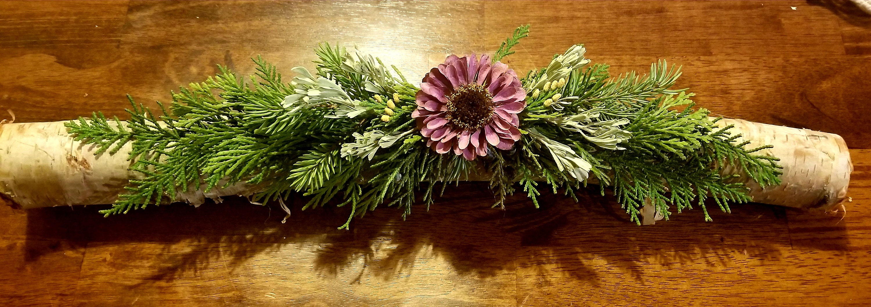 Birch Log Table Centerpiece, Log Arrangement, Rustic Decor, Wedding or ...
