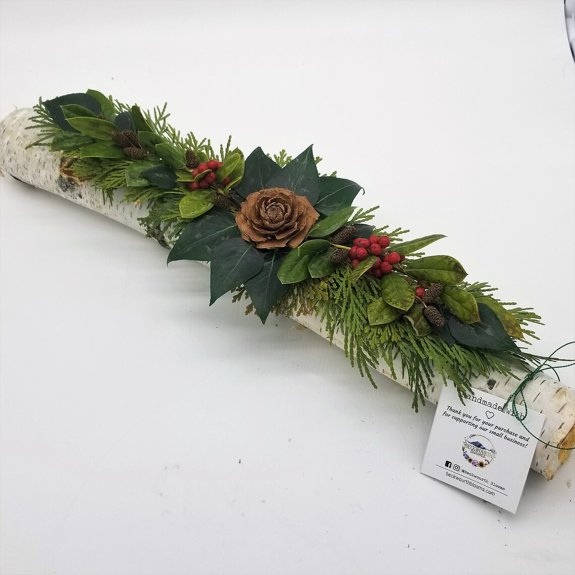 Yule Log, Yule Log Centerpiece, Birch Log Centerpiece, Birch Logs ...