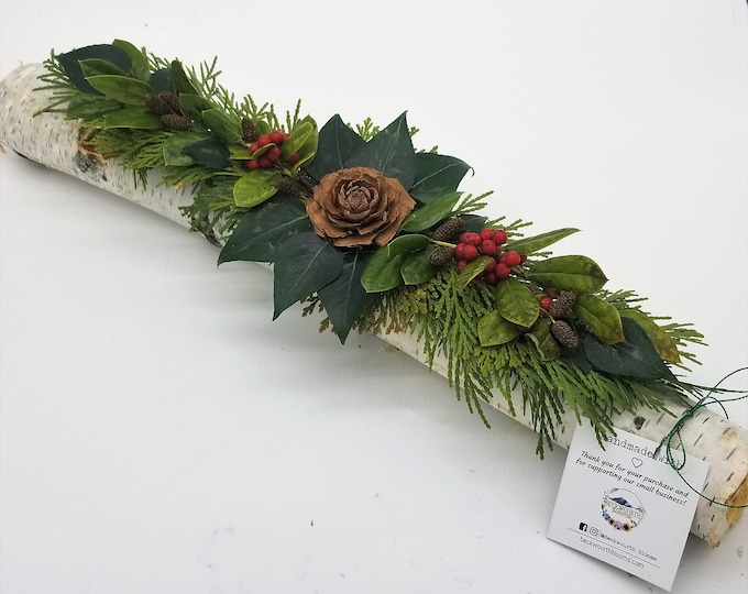 Yule Log, Yule Log Centerpiece, Birch Log Centerpiece, Birch Logs ...