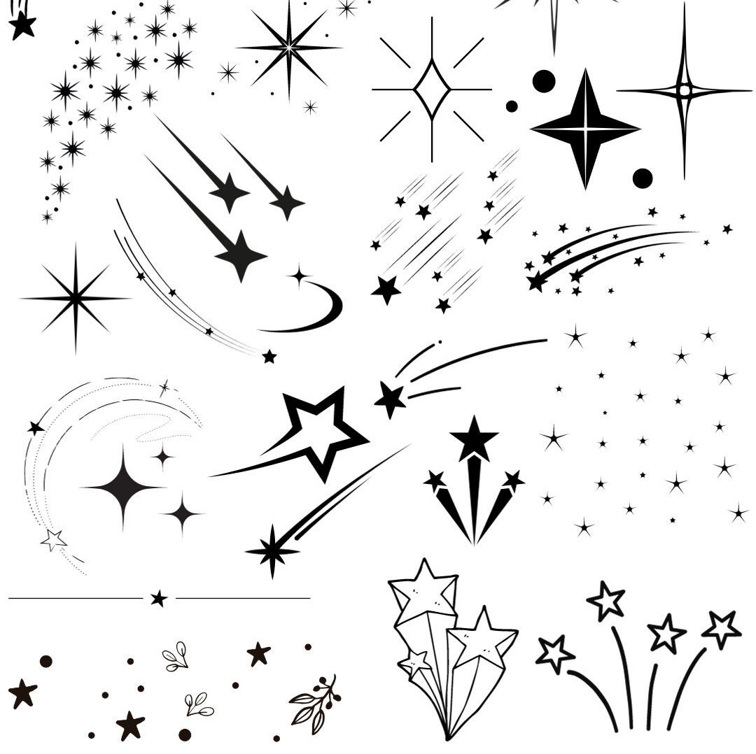 Star SVG, Twinkling Stars, Sparkle Cut Files for Cricut, Sparkling Clipart - Etsy