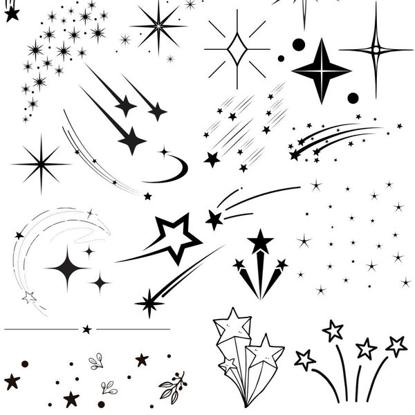 Twinkling Stars Svg - Etsy