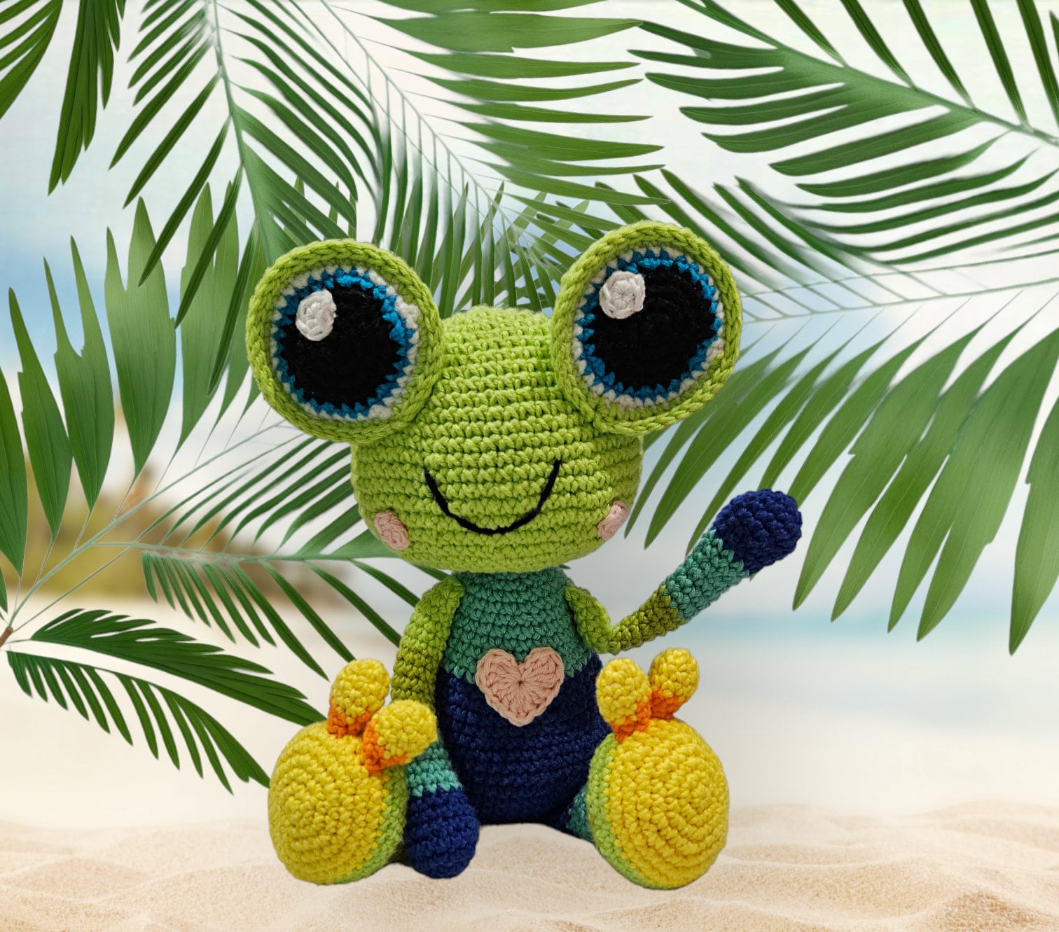 Ribbib the Frog, Crochet Frog Pattern, Colorful Frog Crochet Pattern ...