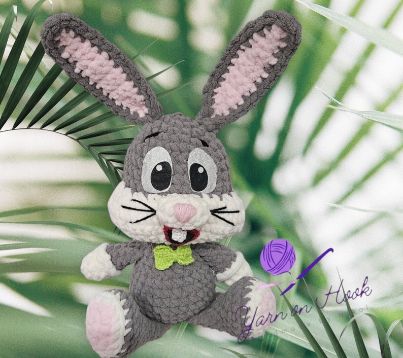 Crochet Hoppy Bunny Pattern, Crochet Bunny Pattern, Crochet Plushies ...