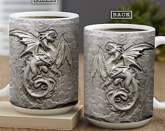 Ceramic Dragon Mug - Etsy