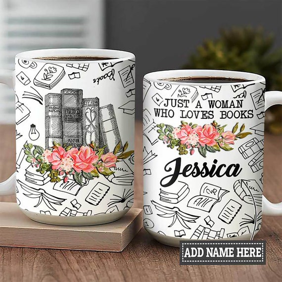 Personalized Book Lover Full Color Ceramic Mug - Etsy