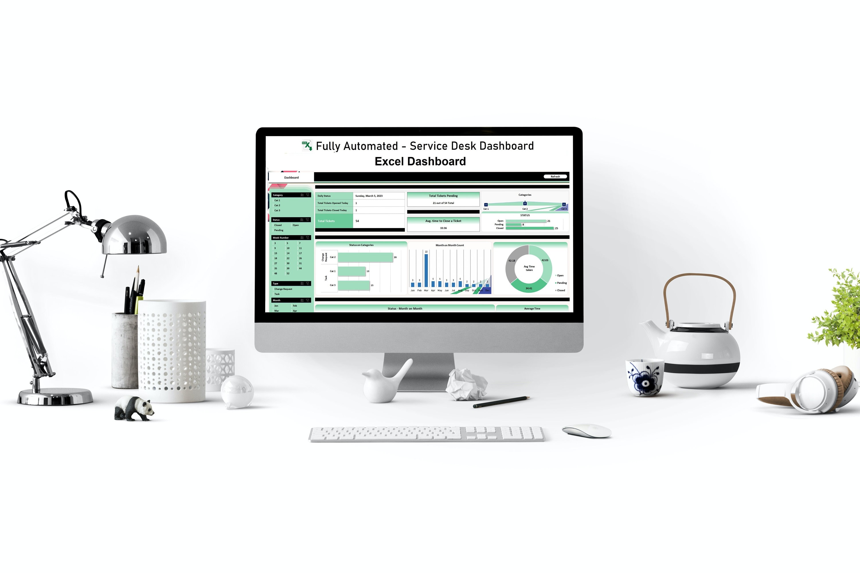 Service Desk Dashboard: Incident & Ticket Tracker (excel Dashboard) - Etsy
