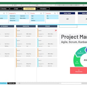 Ultimate Agile Project Management Dashboard Automated KANBAN Excel ...